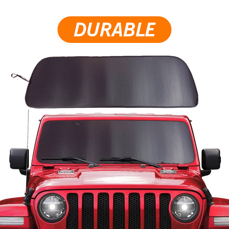 Windshield Sunshade, Front Window Shade Foldable Sun Visor for Jeep ...