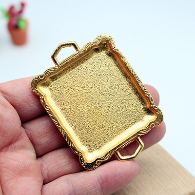 Miniature Scene Model Of Mini Cake Tray Tray Alloy Kitchen Utensils | eBay
