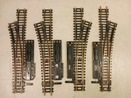 2 Pairs of 4 Atlas HO Scale Code 100 Brass Left Right Hand Remote Snap ...