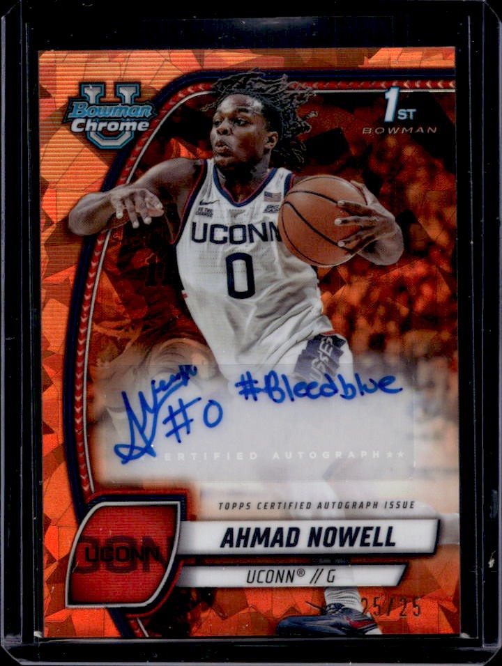 Ahmad Nowell 2024 Bowman Chrome University Sapphire Edition #2 Orange ...