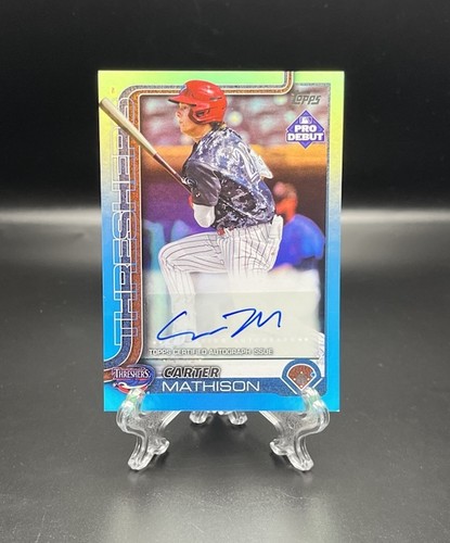 2025 Topps Pro Debut - Carter Mathison #PD-88 Aqua Foil Autographs /75 ...