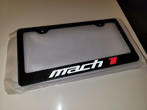 Mustang Mach 1 Reflective 100% Carbon Fiber License Plate Frame Rear