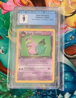 Pokemon Team Rocket, 1st edition Dark Slowbro, CGC 9, non-holo. | eBay