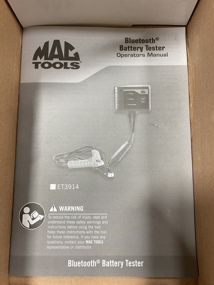 MAC Tools Battery Tester Starter, and Charging System Tester ET3914 Log ...
