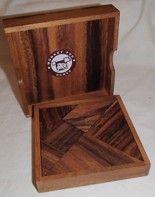 Monkey Pod Games Tangram Tricky Wooden Puzzle | eBay