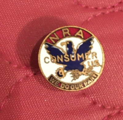 Vintage NRA PATRIOTIC COLLAR BUTTON EAGLE RED WHITE & BLUE ENAMEL | eBay