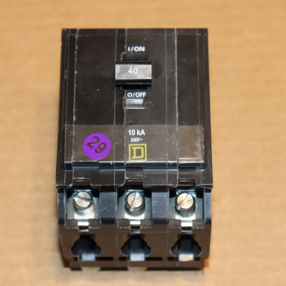 One Square D QOB340 3 Pole 40 Amp Bolt In Breaker PP#29 785901417149| eBay