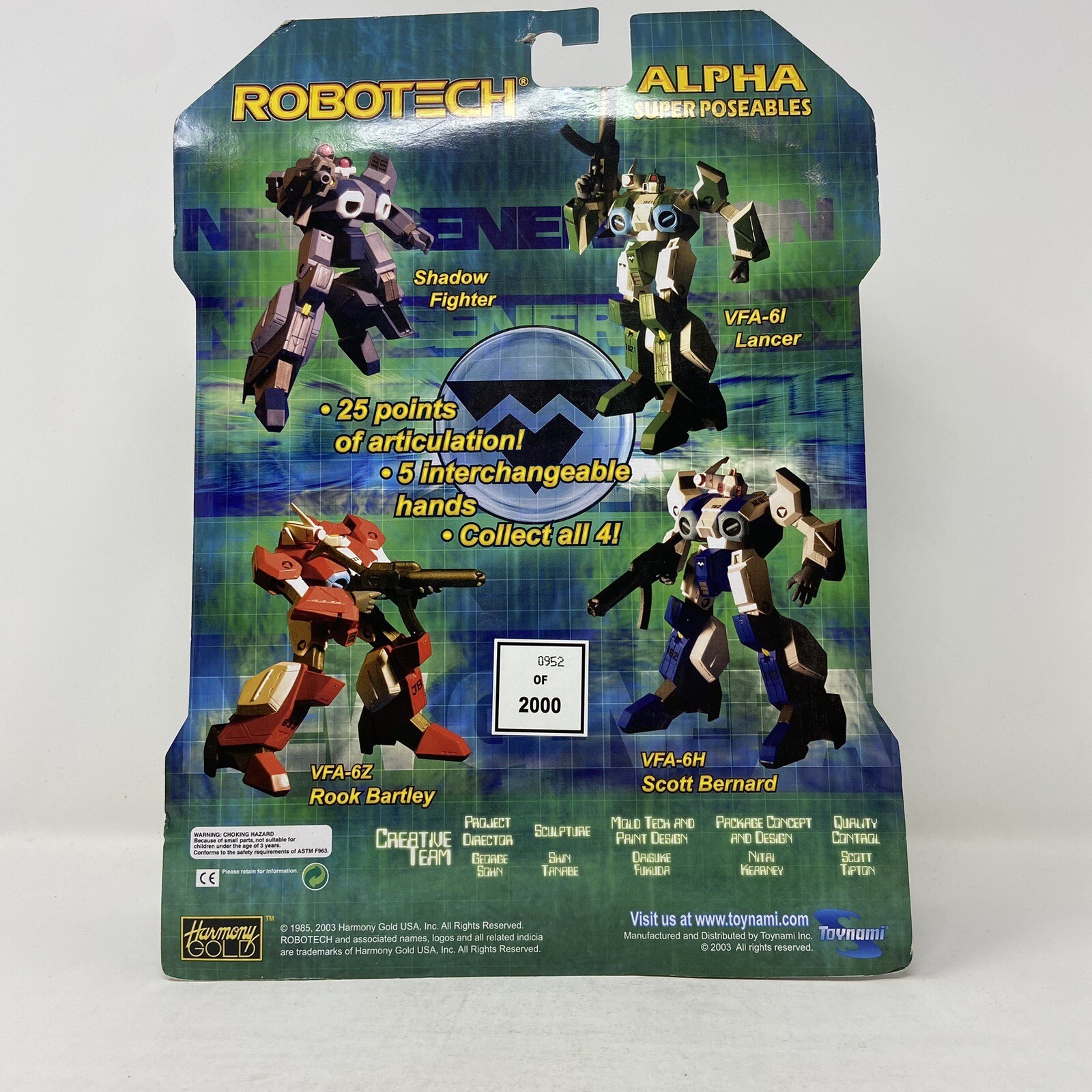 TOYNAMI ROBOTECH ALPHA POSEABLE VFA-6H SCOTT BERNARD METALLIC 952 of ...