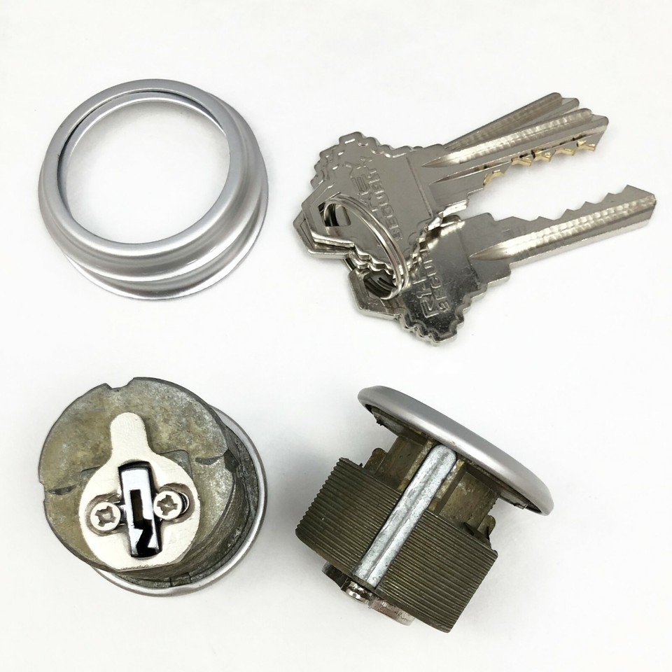 4 New Mortise Lock Cylinders 1" for Store Front Door Adams Rite Brass ...