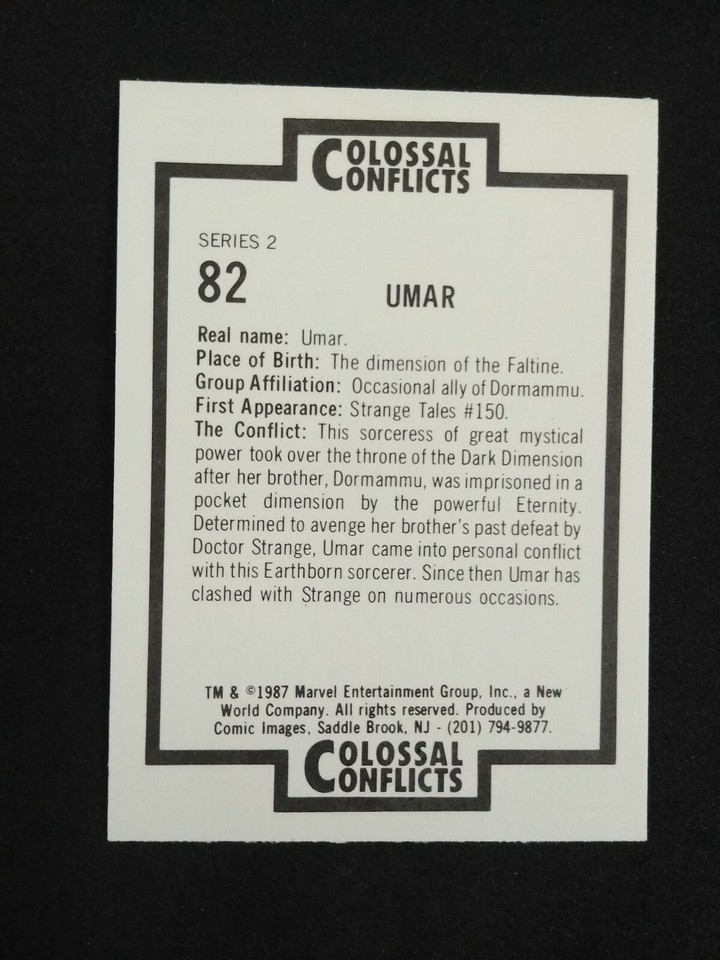 1987 Comic Images Marvel Colossal Conflicts Series 2 #82 Umar card | eBay