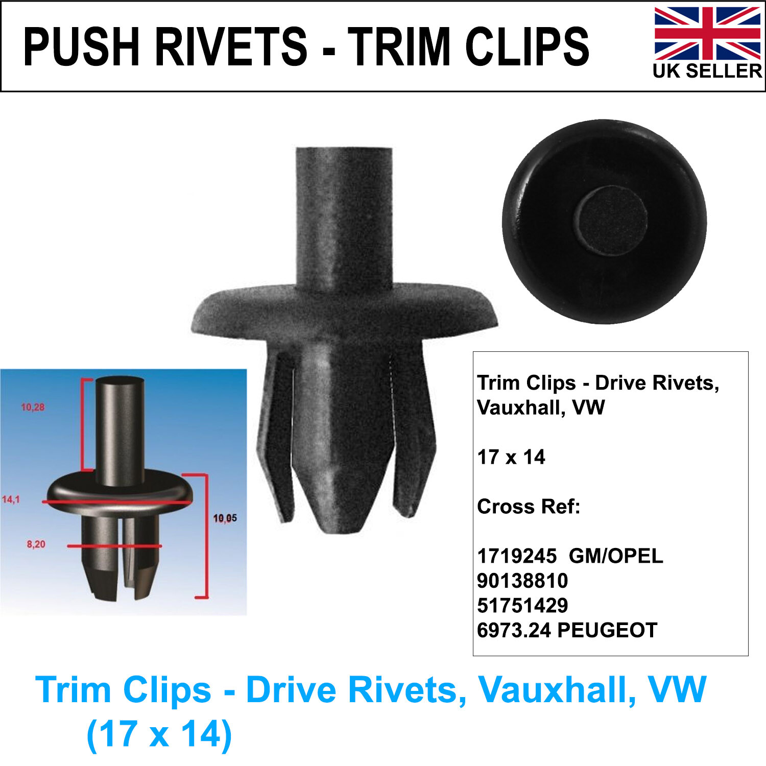 Trim Clips Push Rivets Fir Tree Bumper Door Panel Fixing Clips Fastener ...
