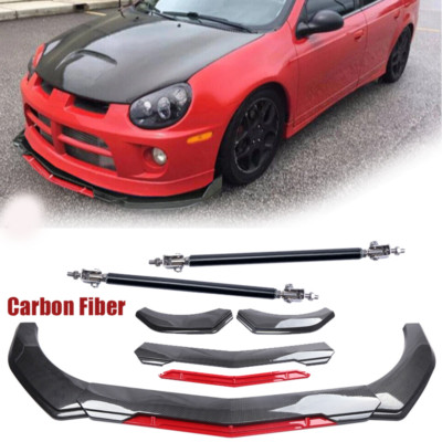 For Dodge Neon SRT-4 SXT Front Bumper Lip Spoiler Splitter Carbon Fiber ...