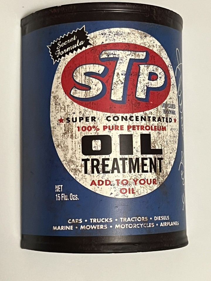 Richard Petty Signed STP Oil Treatment Half Can Wall Hanging Metal ...