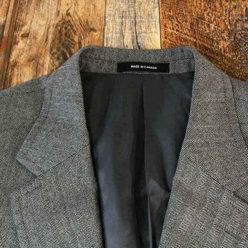 J Press Mens tweedy Wool Blazer Jacket Sport Coat Size 42R gray 3 buttons