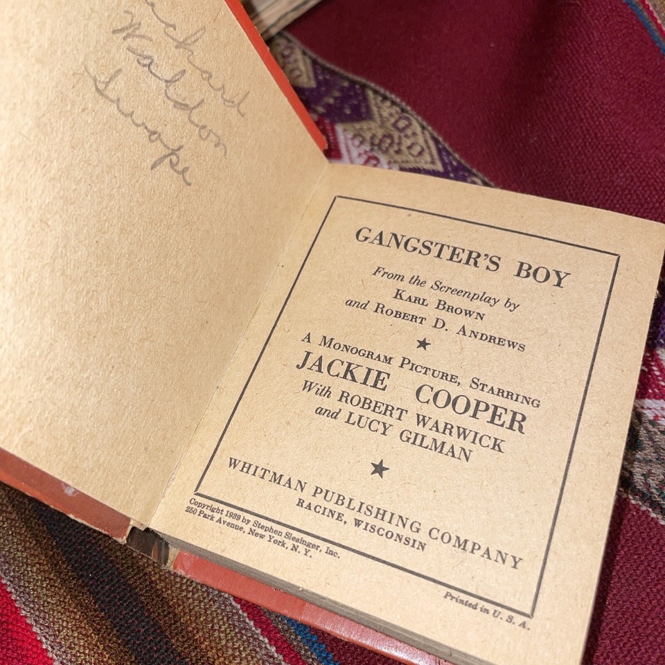 Better Little Book- Jackie Cooper in Gangster's Boy | eBay