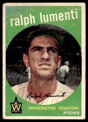 1959 Topps Baseball Card Ralph Lumenti Washington Senators #316 | eBay