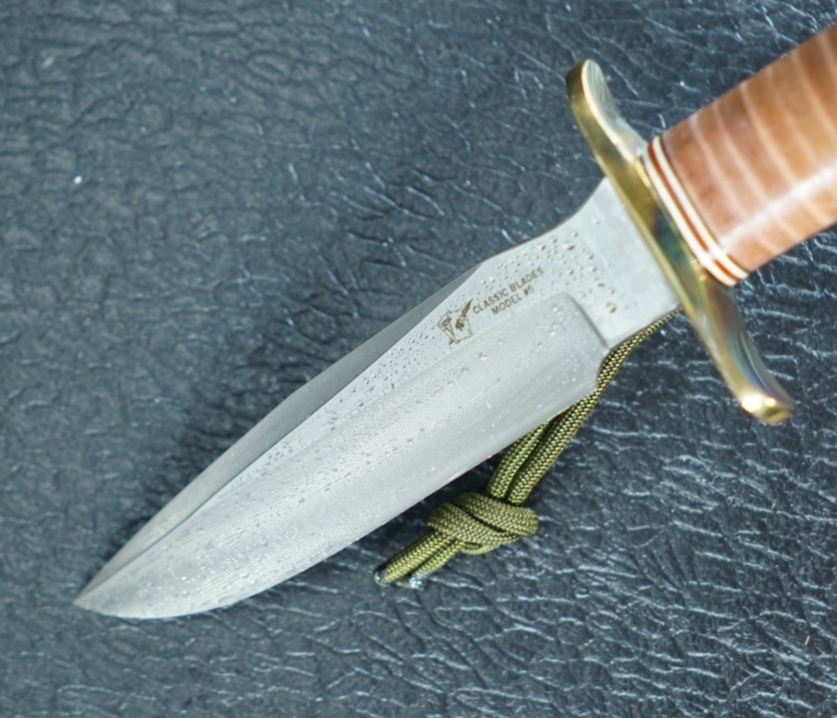 Classic Blackjack Model 5 Knife /w Leather Stacked Handle Sheath NOS ...