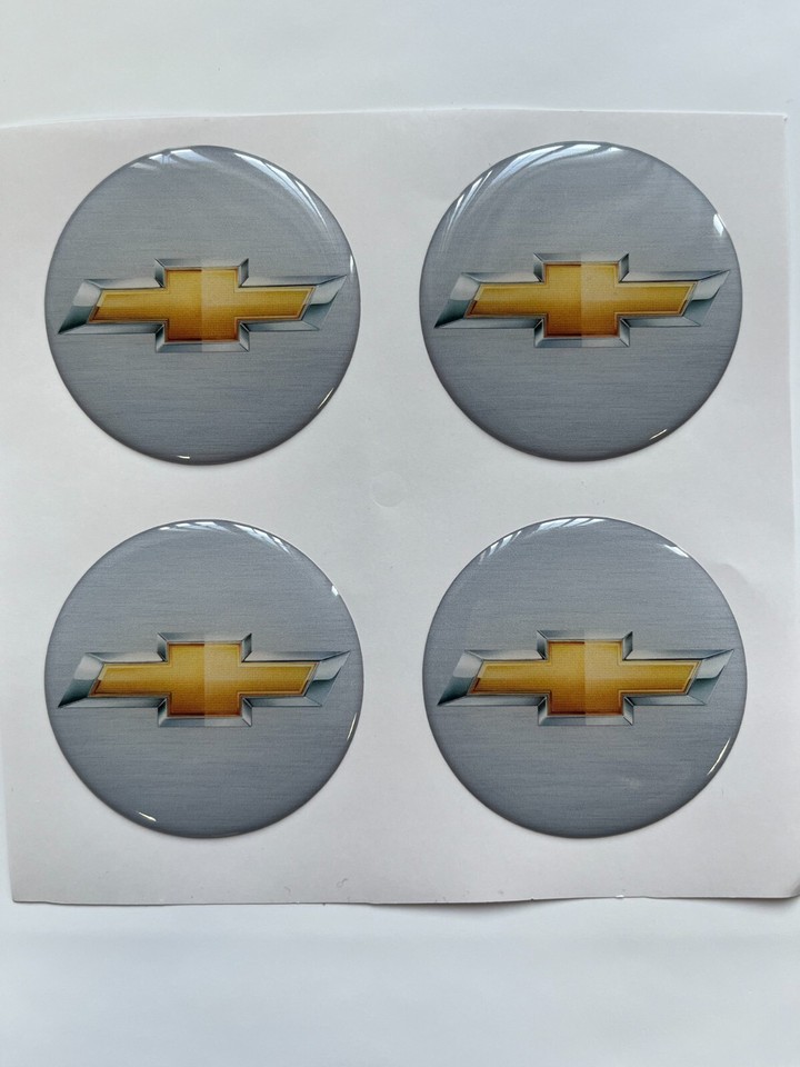 4x Chevrolet Decals Center Wheel Cap Self-Adhesive Emblems Rims Logo ...