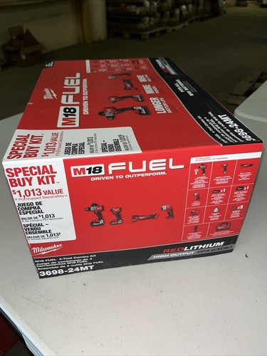 Milwaukee 3698-24MT M18 FUEL 18V 4 Tool Cordless Combo Kit- for sale ...