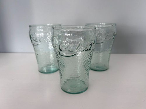 Set / Lot Of 3 Vintage Mini Dimpled Green Tint Trademark Coca Cola ...