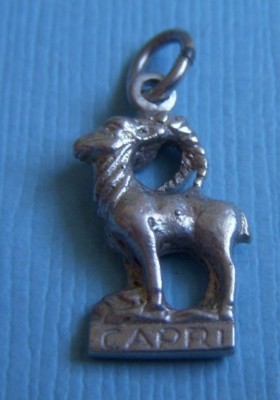 Vintage Capri goat Italy silver charm | eBay