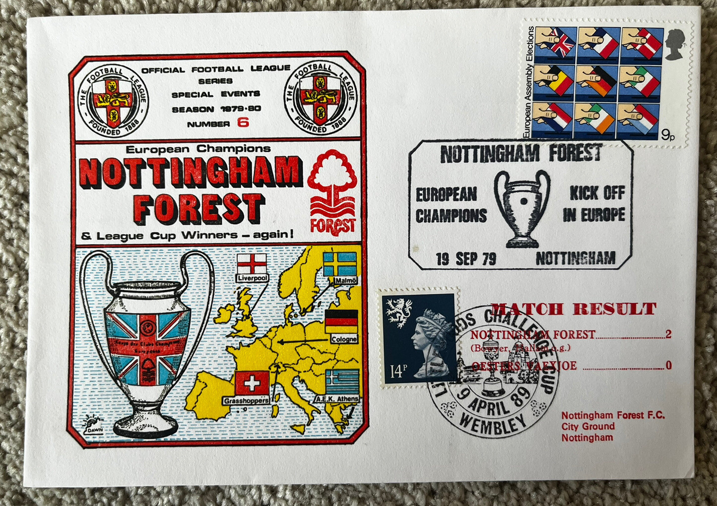 Nottingham Forest Littlewoods Challenge Cup 9th April 1989 Dawn First ...