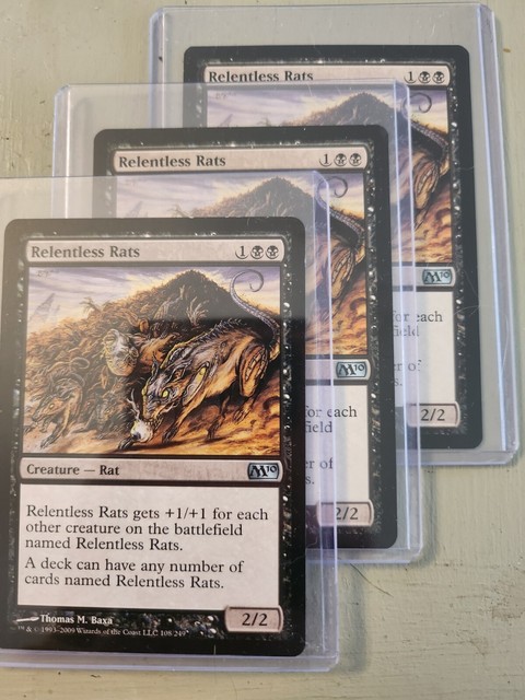 MTG Relentless Rats Magic 2010 108/249 Regular Uncommon for sale online ...