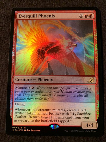 MTG Magic 1x x1 - Everquill Phoenix FOIL Ikoria:LOB Ed NM (Avl10 ...