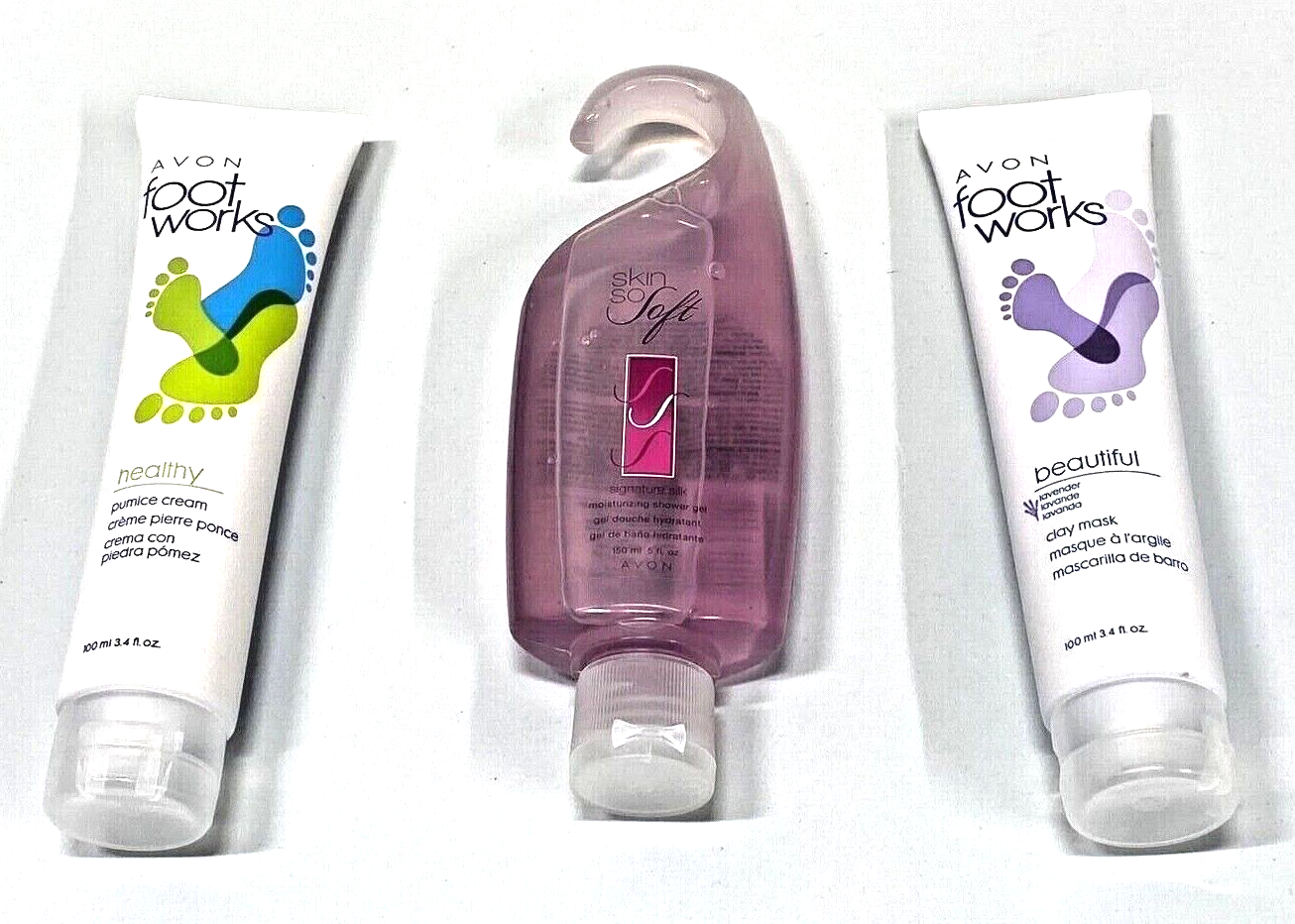 Avon Foot Works Beautiful Clay Mask Lavender&Healthy Pumice Cream&Skin ...