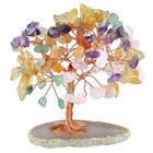 Natural Crystal Tree Copper Money Tree with Agate Slice Base for Luck ...