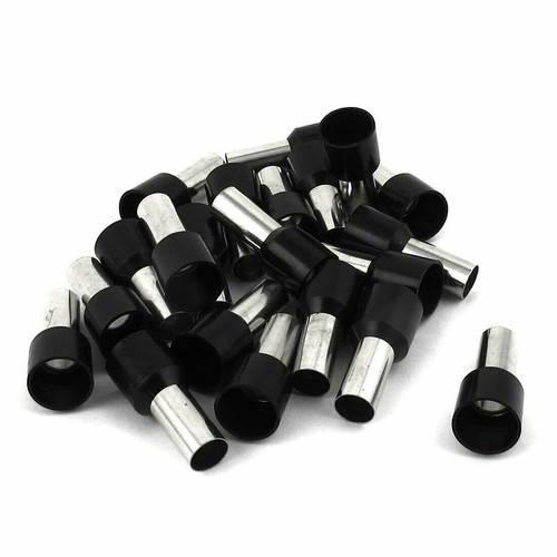 20 Pcs Wire Copper Crimp Insulated Ferrule Pin End Terminal Black E16 ...