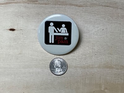 “The Office” Jim and Pam Button Pin - Pre-Owned | eBay