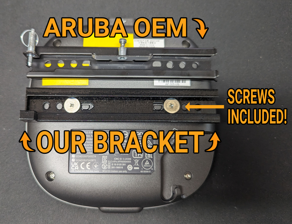 Aruba AP-515 AP-505 AP Mounting Bracket and Screws, OEM brackets can ...