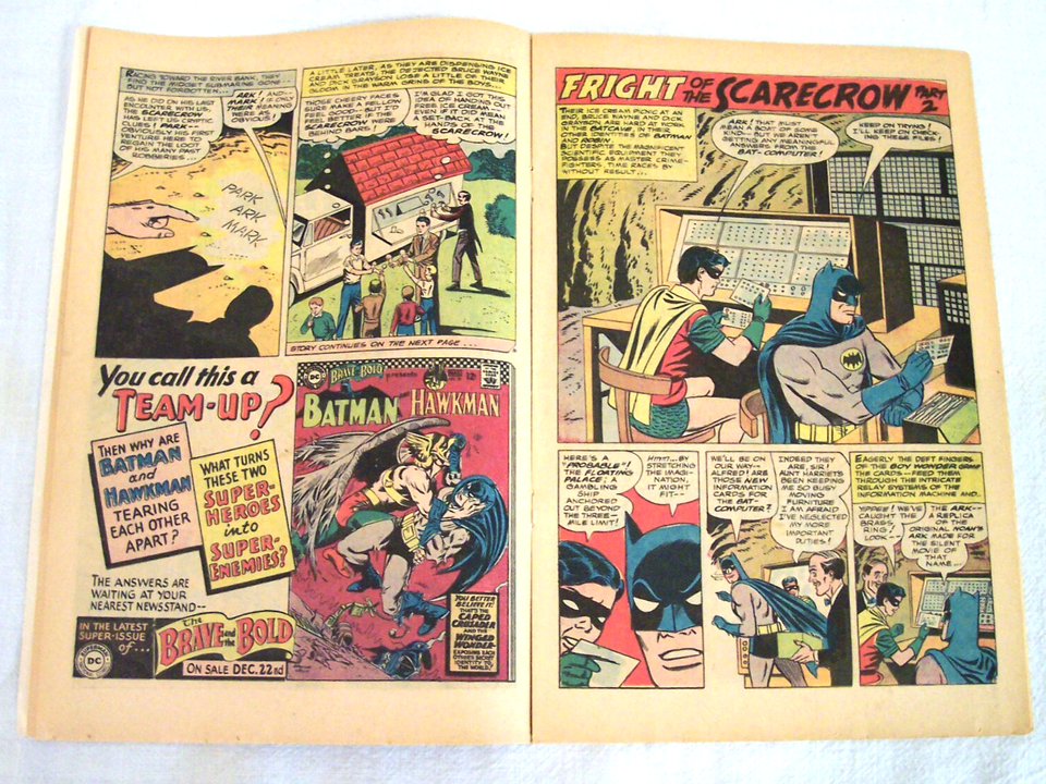 DC COMICS BATMAN #189 FEB. 1967 1ST SILVER AGE APPEARANCE OF SCARECROW ...