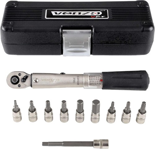 1/4" Driver Torque Wrench Allen Key Socket Set Kit 2-24Nm Adjustable ...