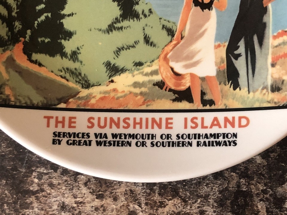 VINTAGE ART DECO RAILWAY TRAVEL POSTER PLATE GUERNSEY BY CONNELL & TODD ...