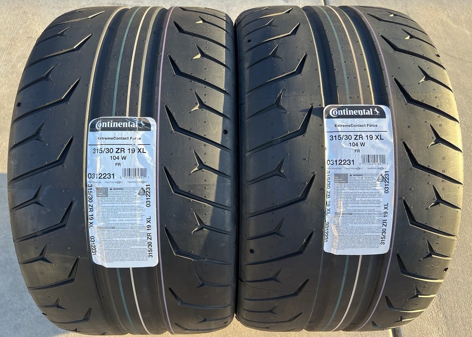 Set of TWO BRAND NEW 315/30ZR19 Continental ExtremeContact Force Tires ...