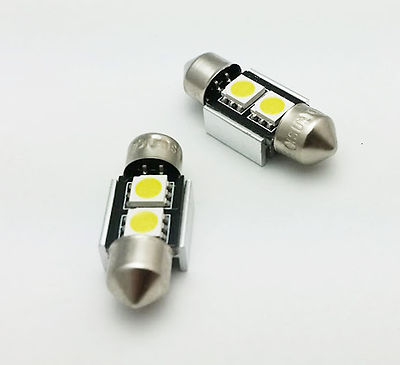2x Festoon C3W 31mm 269 Can Bus 2 SMD LED 10x31 SV8,5 Interior Red ...