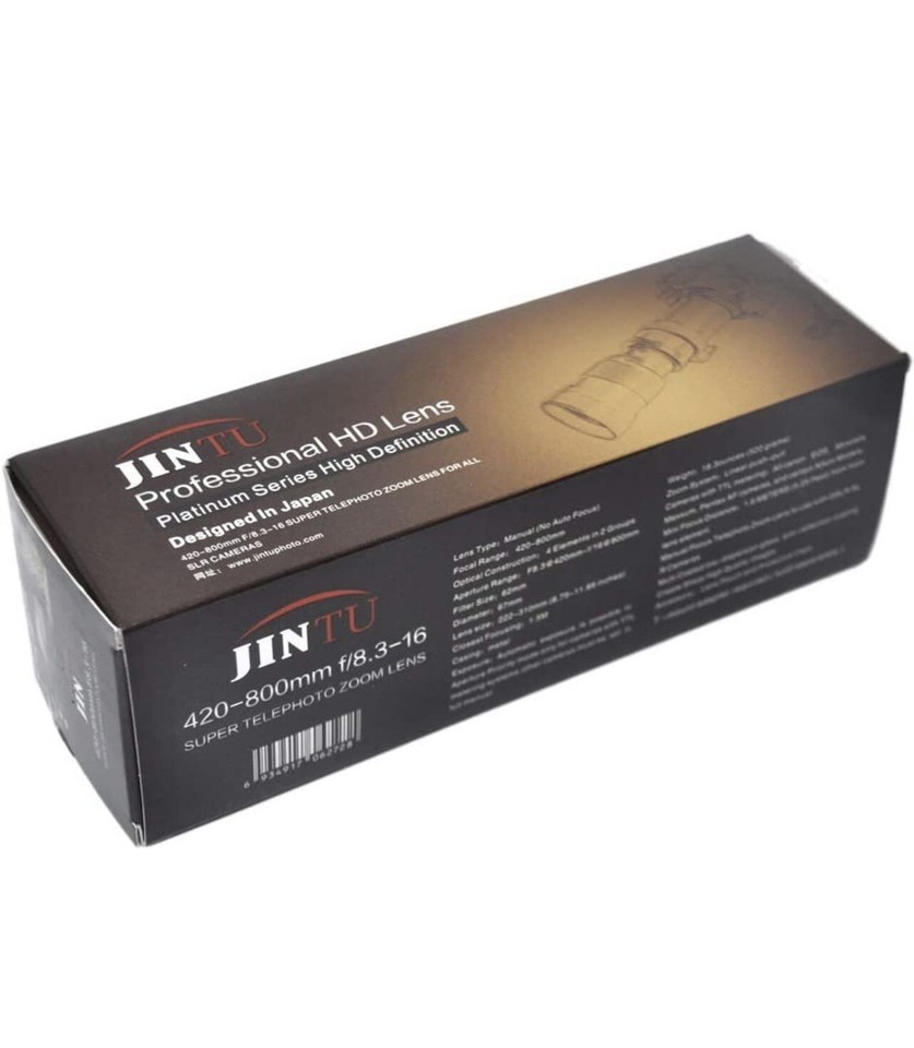 JINTU 420-800mm F/8.3-16 Super Telephoto Zoom Lens for SLR Black NEW ...