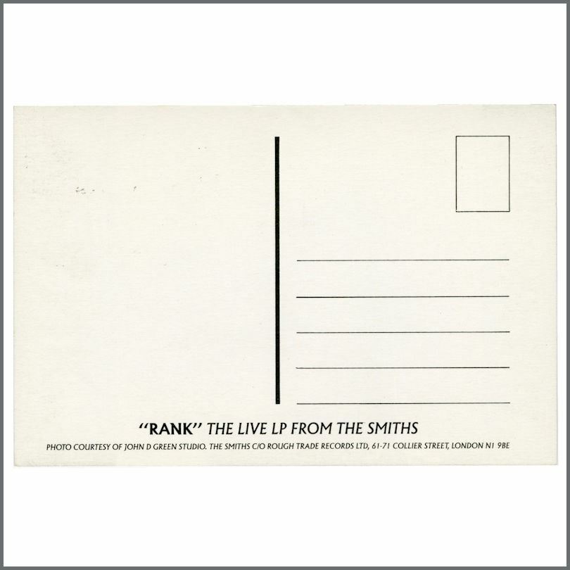 The Smiths 1988 Rank Promotional Postcard Geoff Travis Archive (UK) | eBay