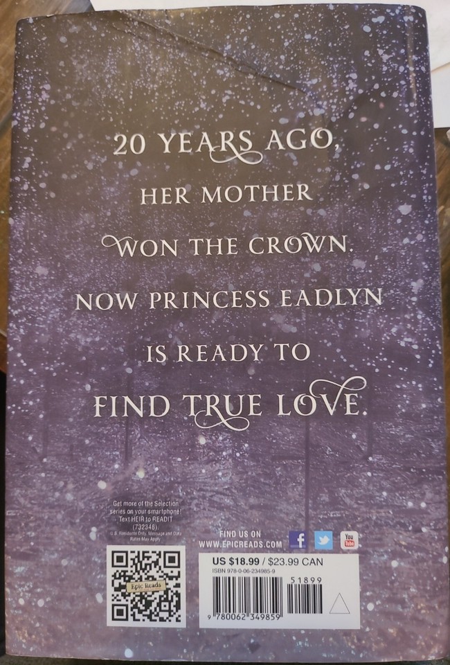 The Selection Series The Heir by Kiera Cass 2015 Small Hardcover Book ...