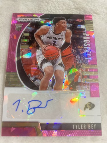 Tyler Bey 2020 Prizm Draft Picks Pink Cracked Ice Rookie Auto PA-TB ...