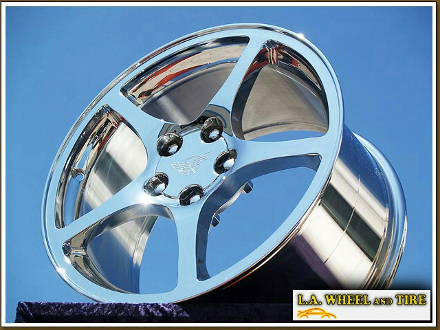 SET OF 4 CHROME 17" 18" CHEVROLET CORVETTE C5 OEM FACTORY WHEELS RIMS ...