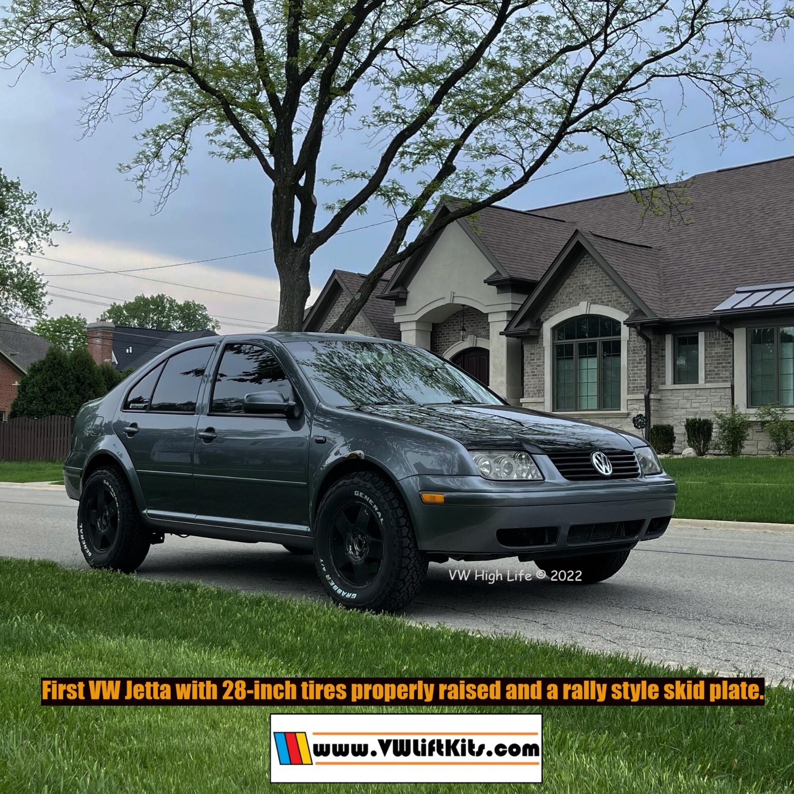 Lift Kit Suspension for VW Golf MK4 Jetta MKIV w/ Rally Skid Plate ...