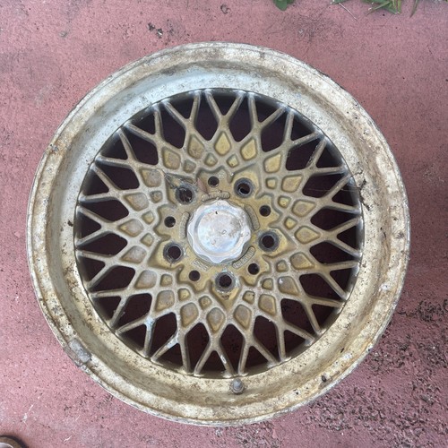 14x7 MSW OZ wheel set for BMW E3 E36 BBS style gold 5x120 old school ...