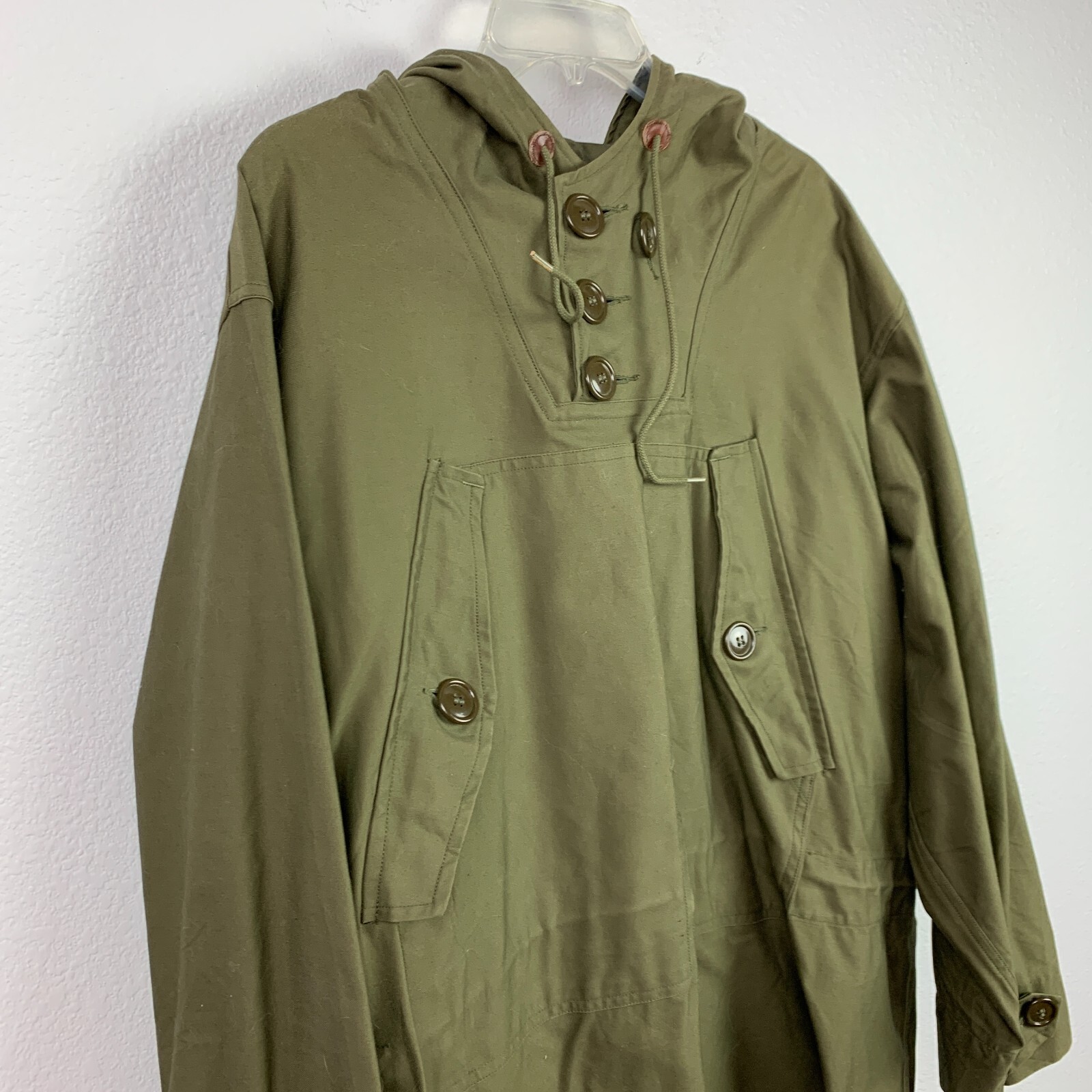Vintage 1943 40s WW2 WWII Army Green Cotton Field Parka Anorak Medium ...