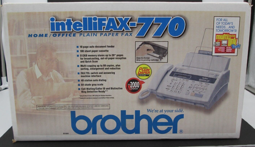 Brother OntelliFAX-770 Home/Office Plain Paper Fax Machine New Sealed ...