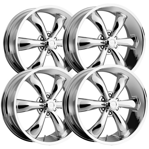(Set of 4) Vision 142 Legend 6 22x9.5 6x5.5" +30mm Chrome Wheels Rims ...