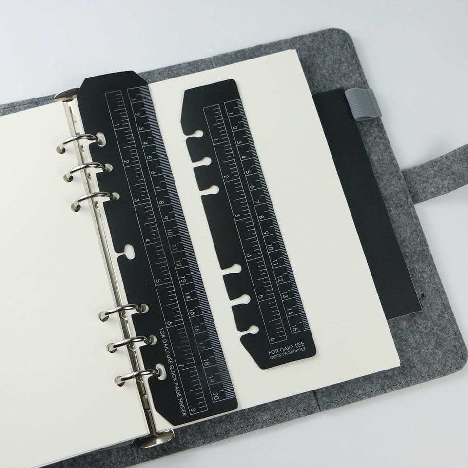 3 Pcs Planner Page Marker Ruler for Binder Separator Books PVC Rulers ...