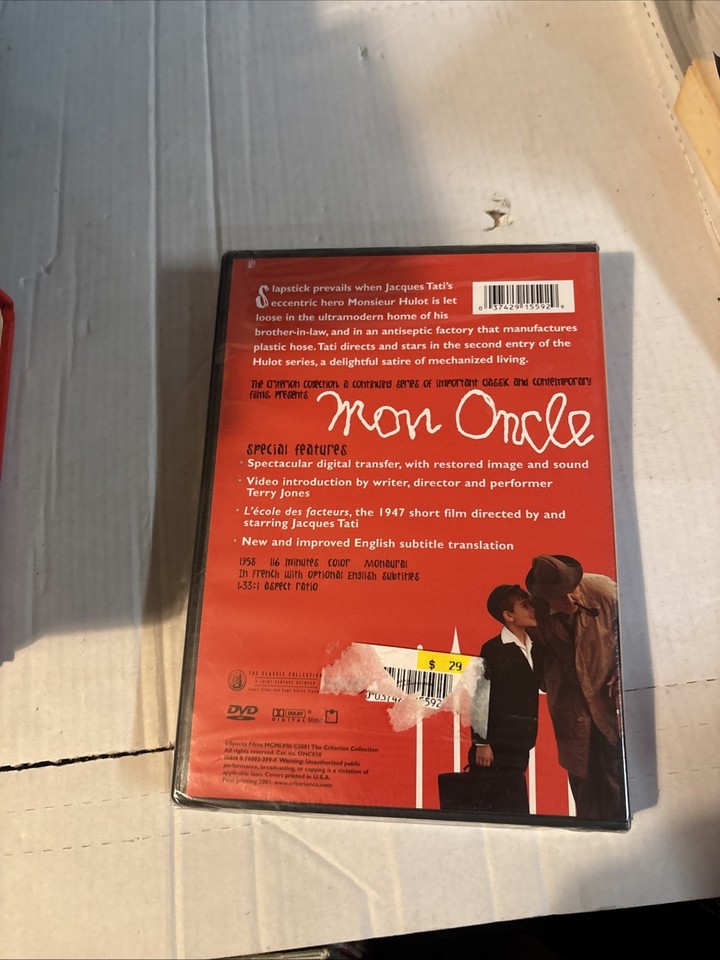Mon Oncle (DVD, 2004) SEALED DVD CRITERION COLLECTION sealed ...